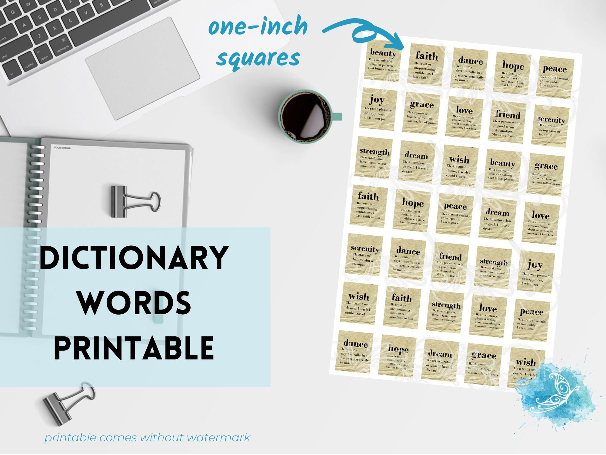 DICTIONARY Words Digital Collage Sheets - Bundle of 3 Sizes - Etsy Canada