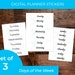 STICKERS Digital Journal Stickers Days of the Week Bundle 4 set of 3 - Etsy