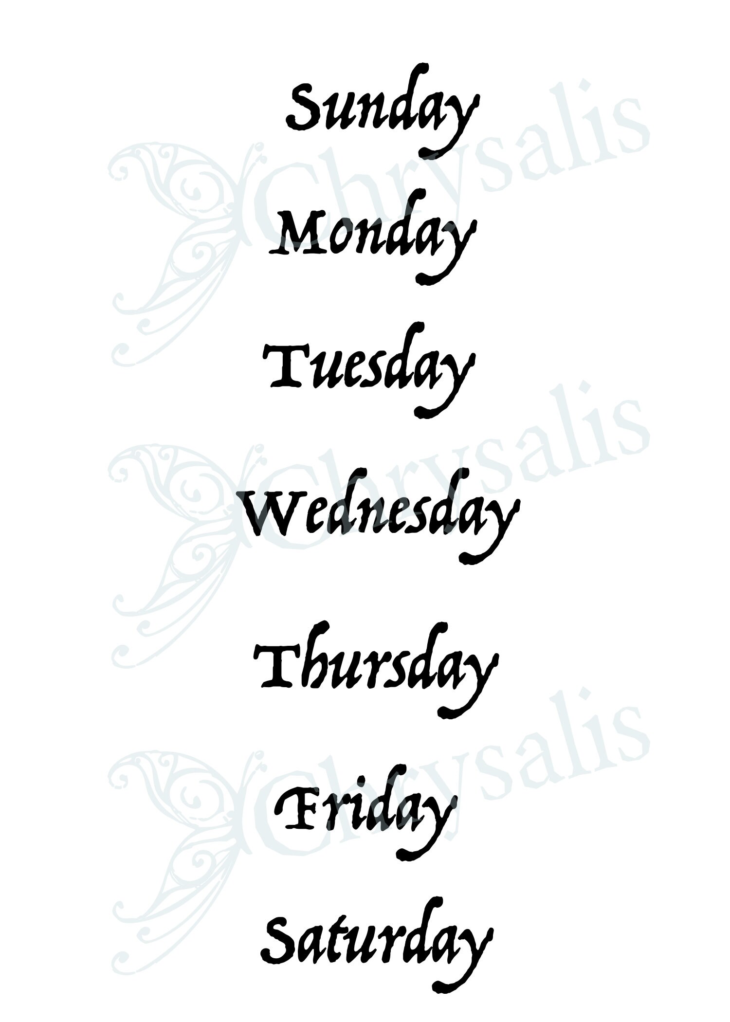 STICKERS Digital Journal Stickers - Days of the Week Bundle #4 (set of ...