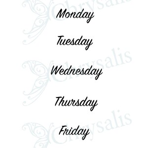 STICKERS Digital Journal Stickers - Days of the Week Bundle #4 (set of ...
