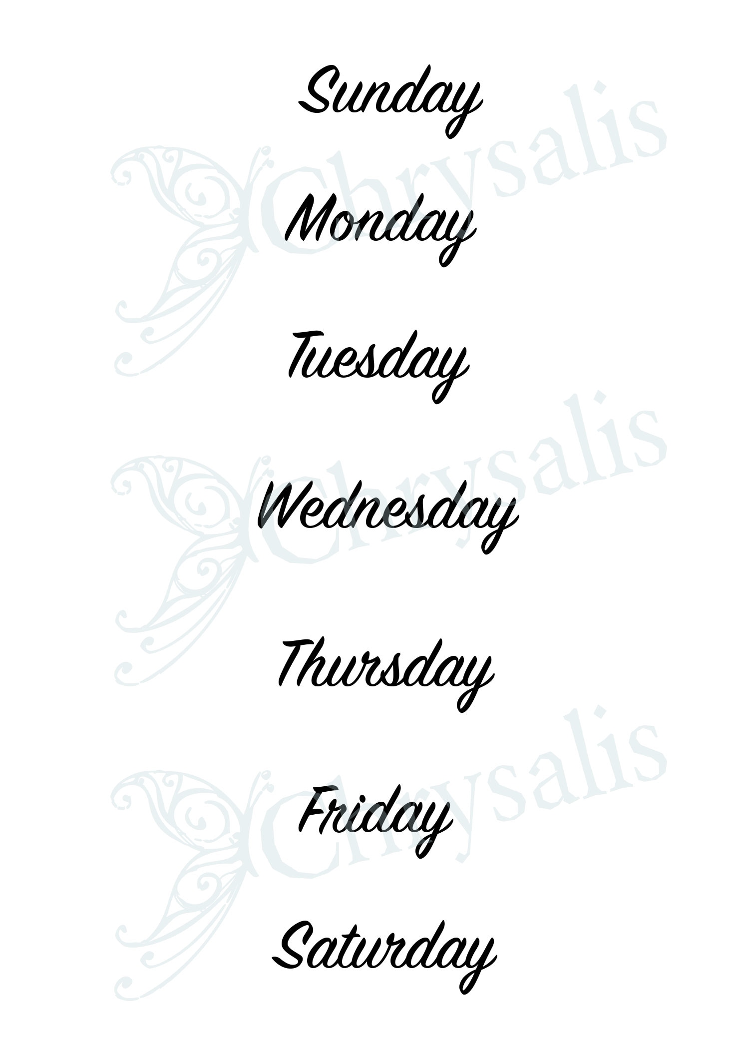 STICKERS Digital Journal Stickers - Days of the Week Bundle #4 (set of ...