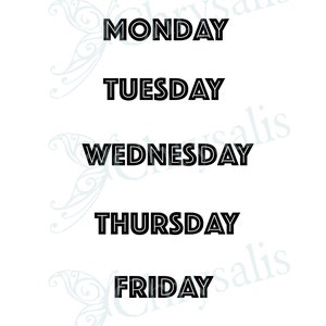 STICKERS Digital Journal Stickers - Days of the Week Bundle #1 (set of ...