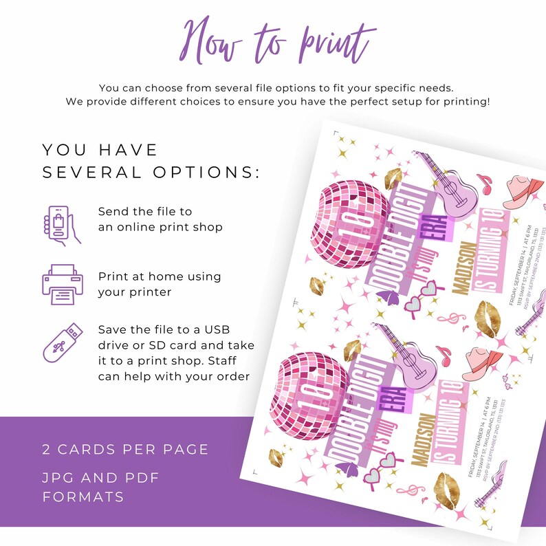 In My Double Digit Era Party Invitation Template Girl 10th Birthday ...