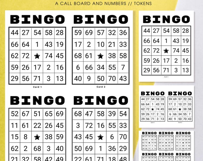 2000 Jumbo Printable Bingo Cards Pdf Download, 1, 2, 4, and 6 per Page ...