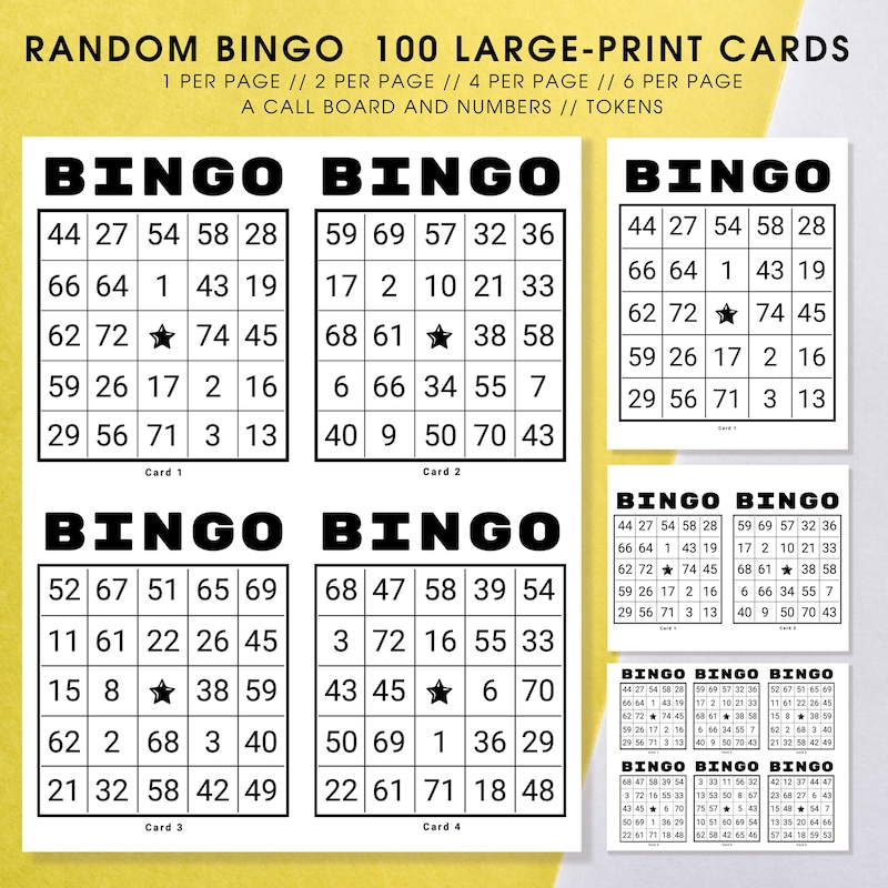 Darmowe bingo do druku - Etsy Polska