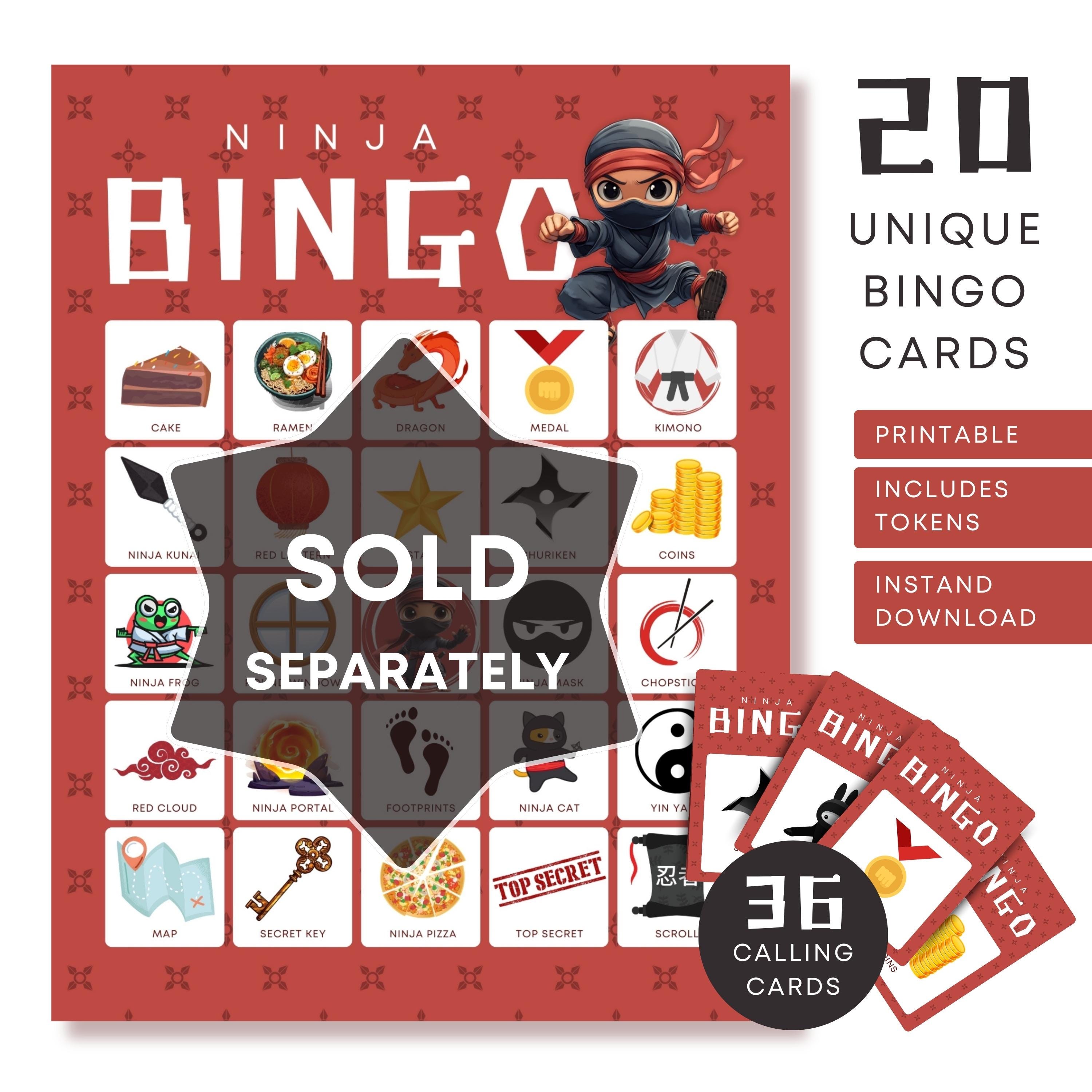 Ninja Word Search Game Printable Kids Activity A4 & Letter Size Red ...