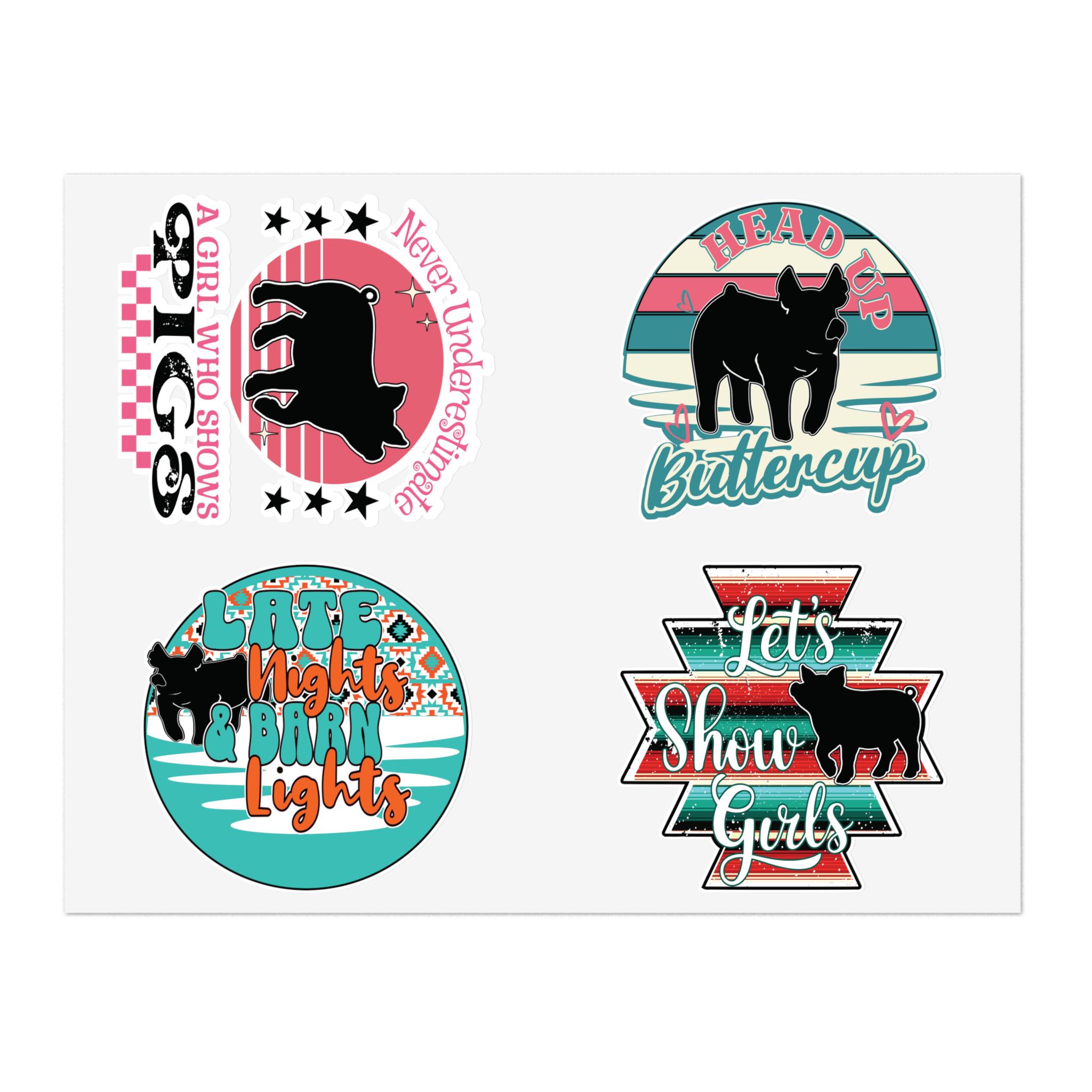 Show Pig Sticker 4 Pack, Die Cut, Livestock FFA or 4H Gift - Etsy