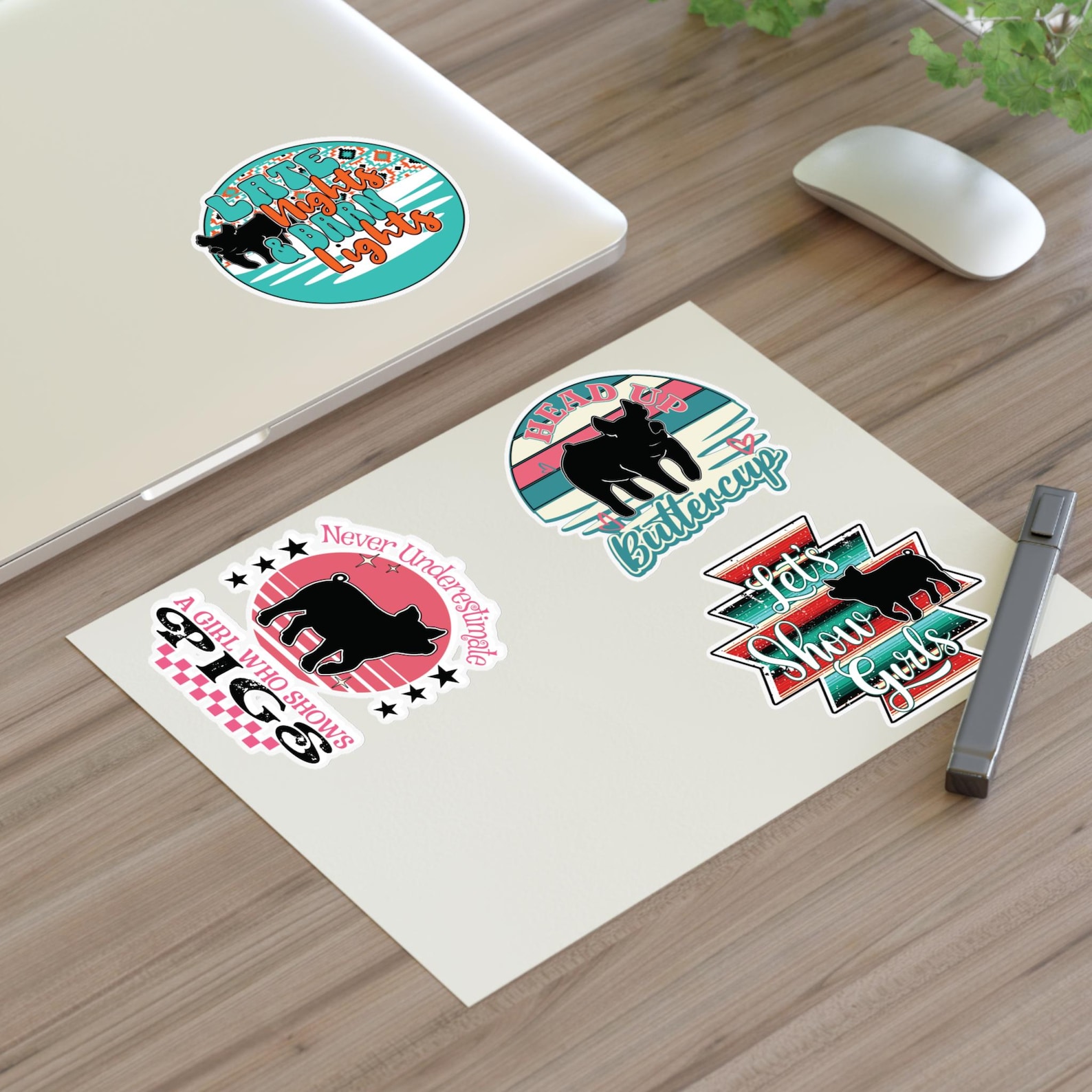 Show Pig Sticker 4 Pack, Die Cut, Livestock FFA or 4H Gift - Etsy