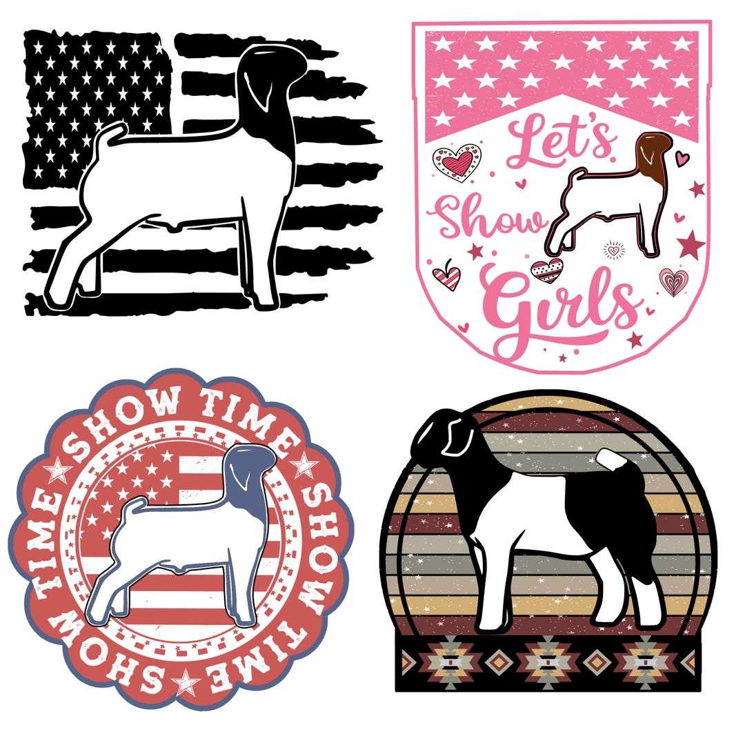 Show Boer Goat Sticker 4 Pack, Die Cut, Livestock FFA or 4H Gift - Etsy