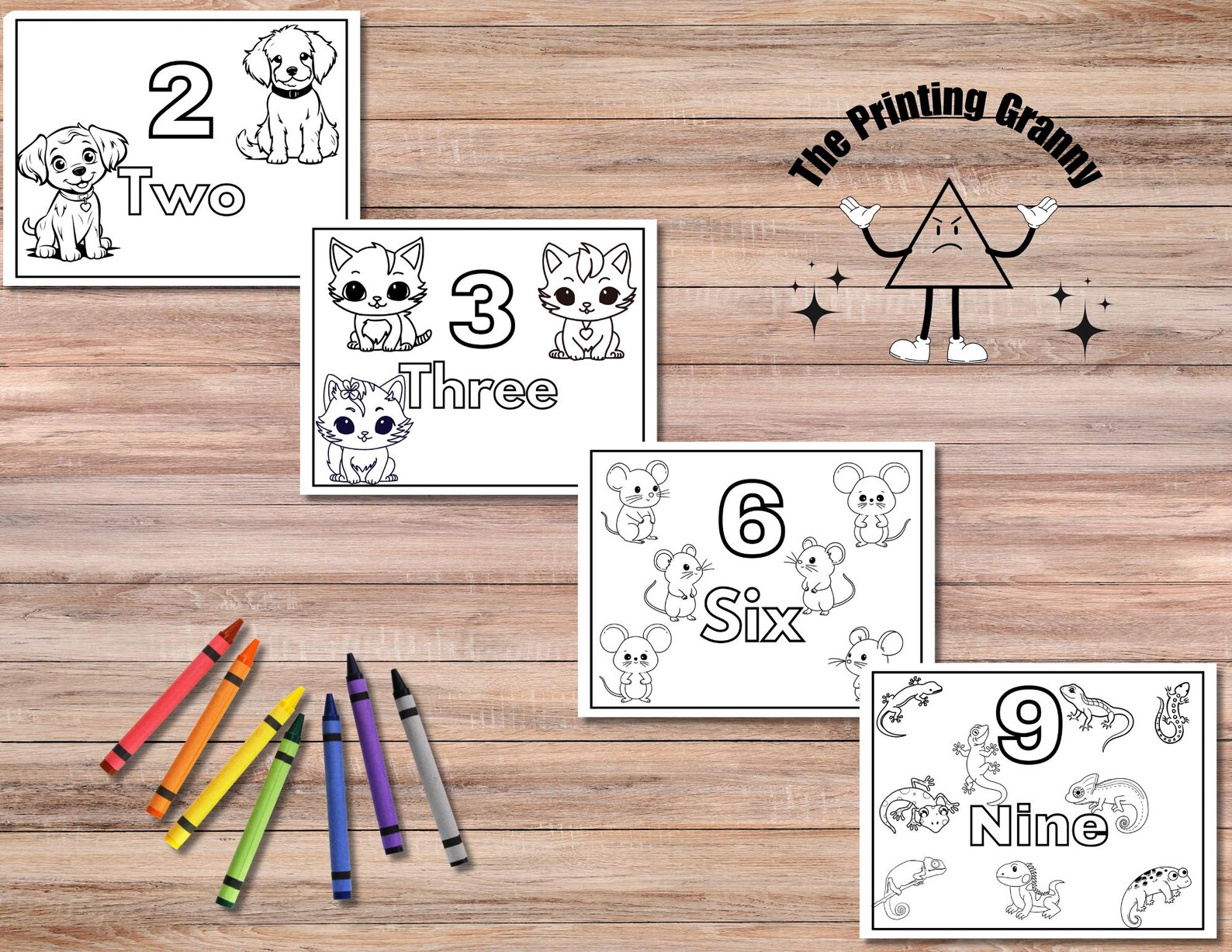 1-10 Numbers Printable Coloring Page Worksheets. Preschool ...