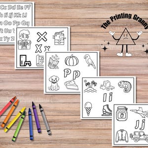 27 Printable Alphabet Coloring Pages Worksheets; ABC Digital PDF ...