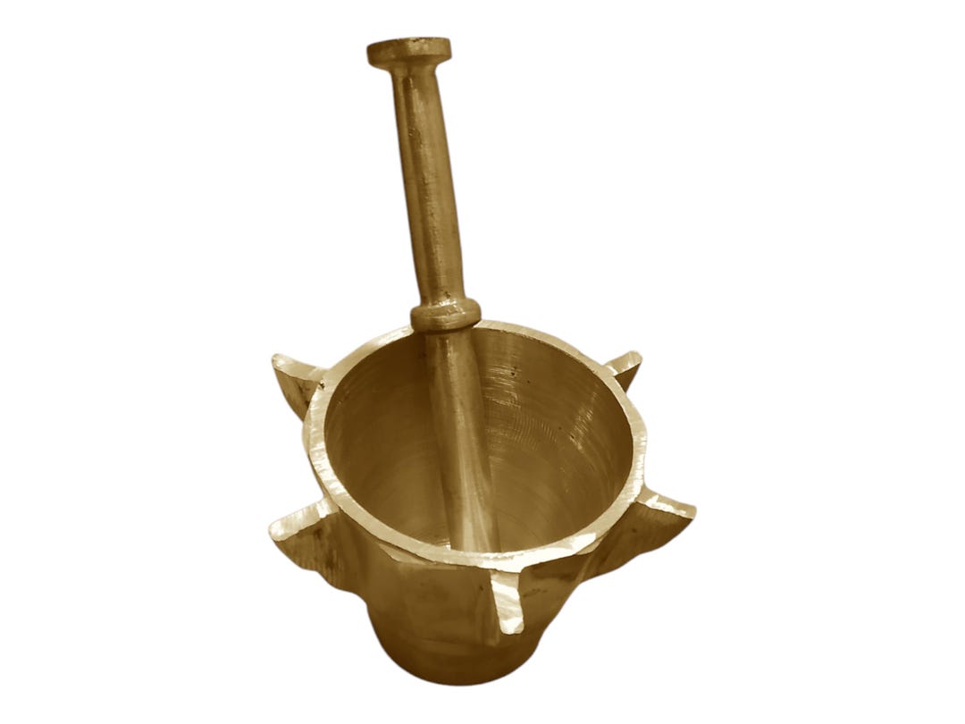Traditional Moroccan Brass Mortar and Pestle - Etsy