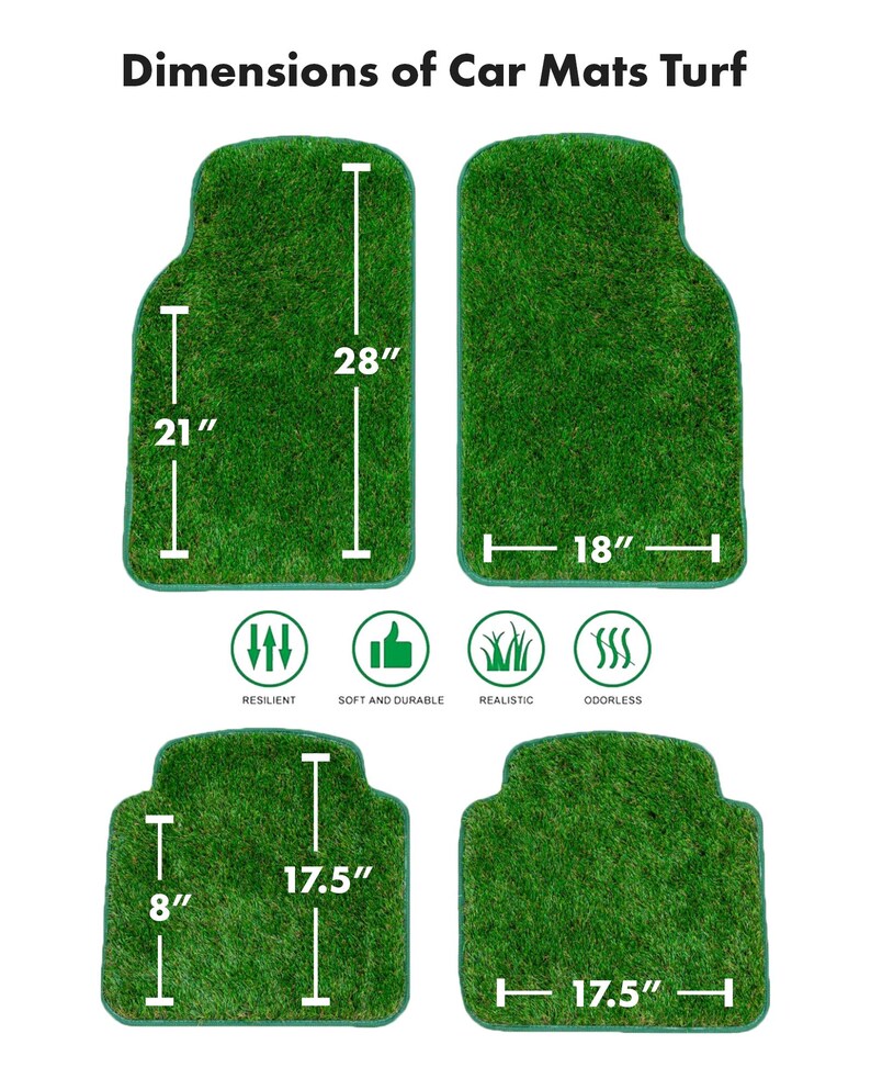 Car Floor Mats Real Turf Car Mats Universal Floor Artificial Grass Car ...