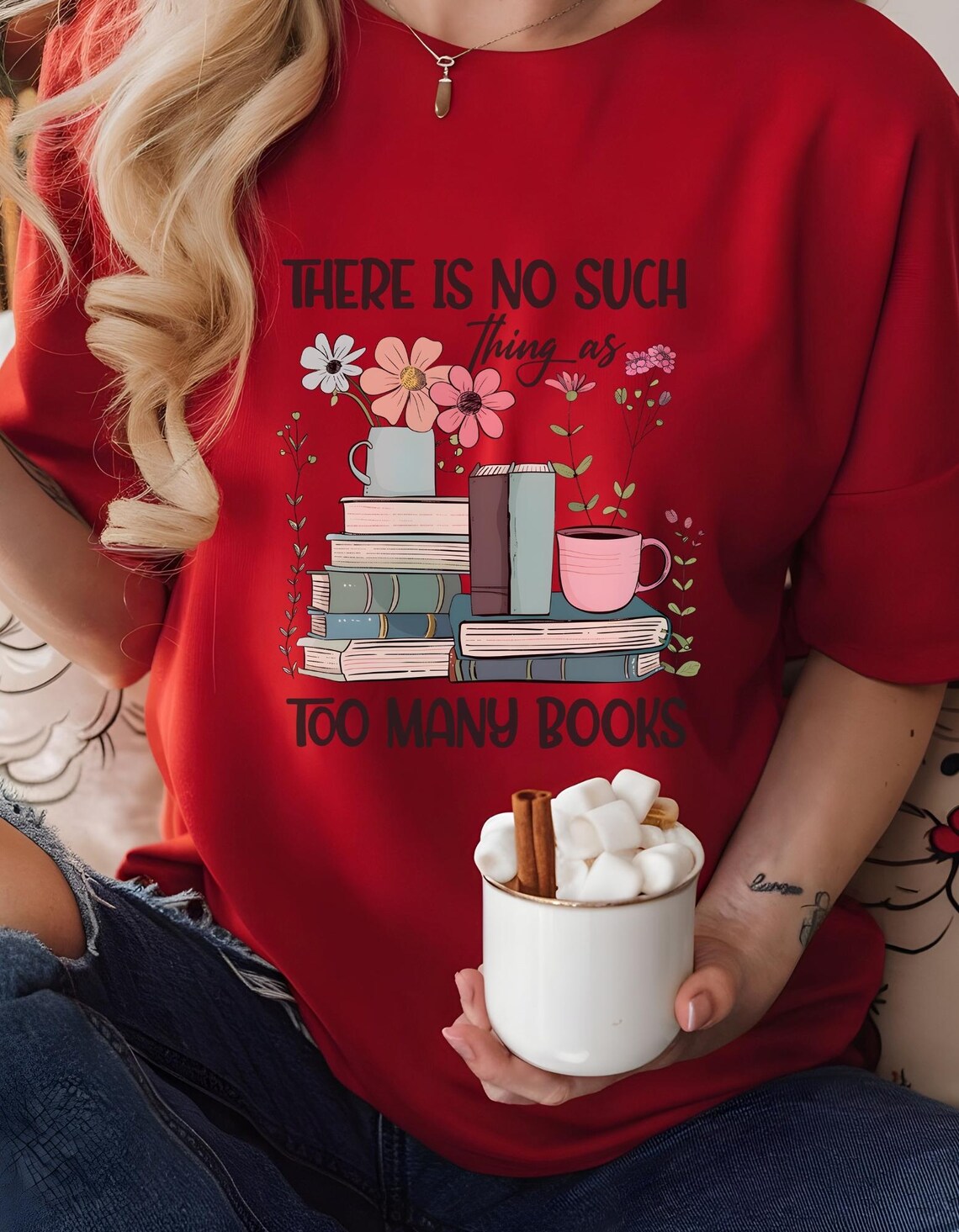 No Such Thing as Too Many Books Png Svg, Book Lover PNG, Sublimation ...