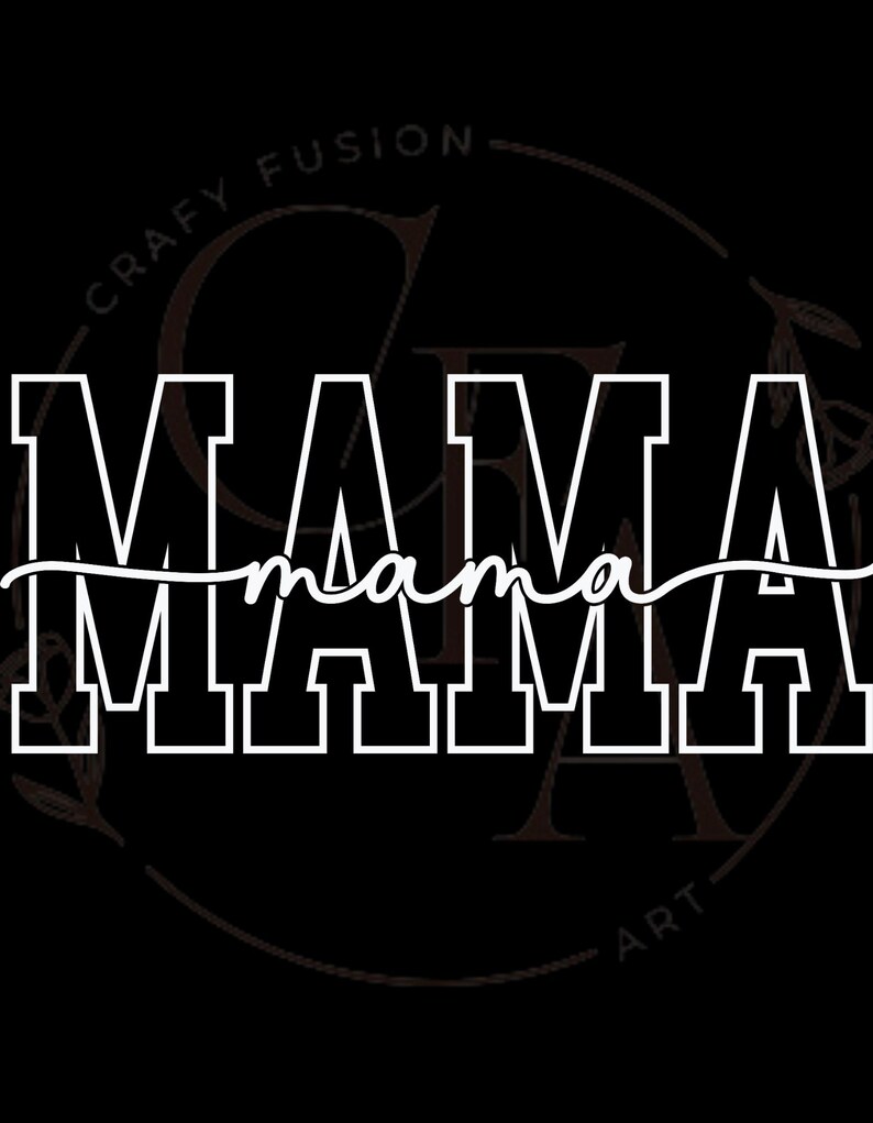 Stylish Mama SVG & PNG, Modern Mama Outline Design With Script Font ...