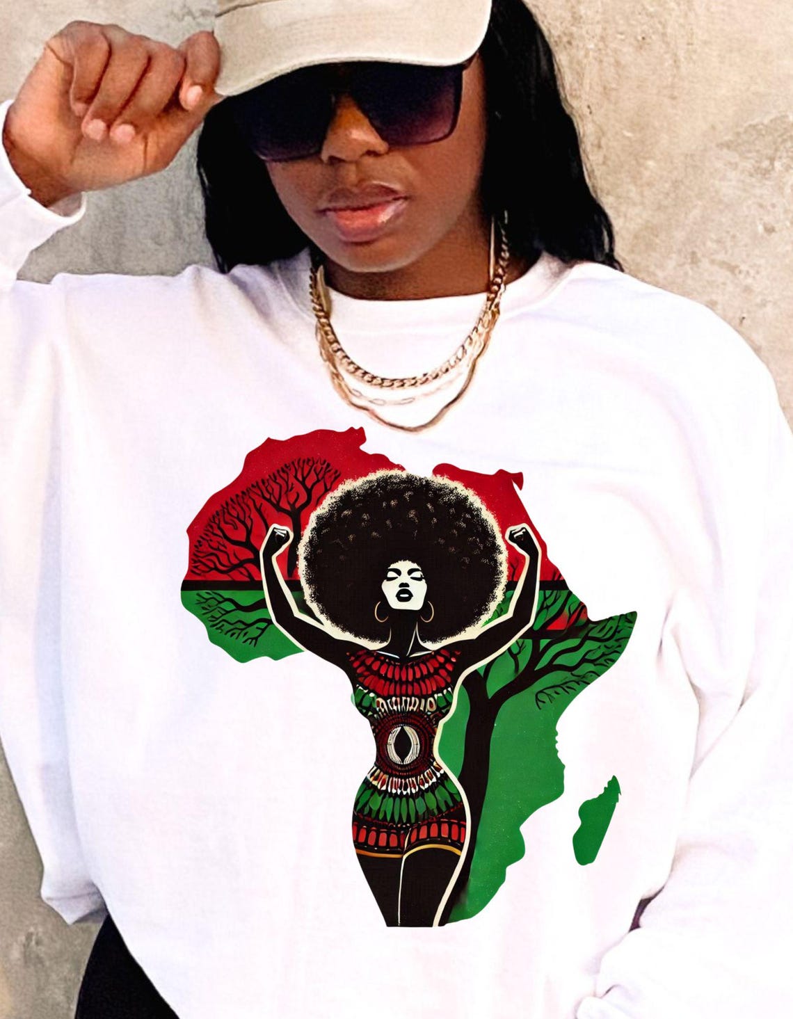Afrocentric Black Queen PNG, African Woman Map Sublimation, Melanin ...