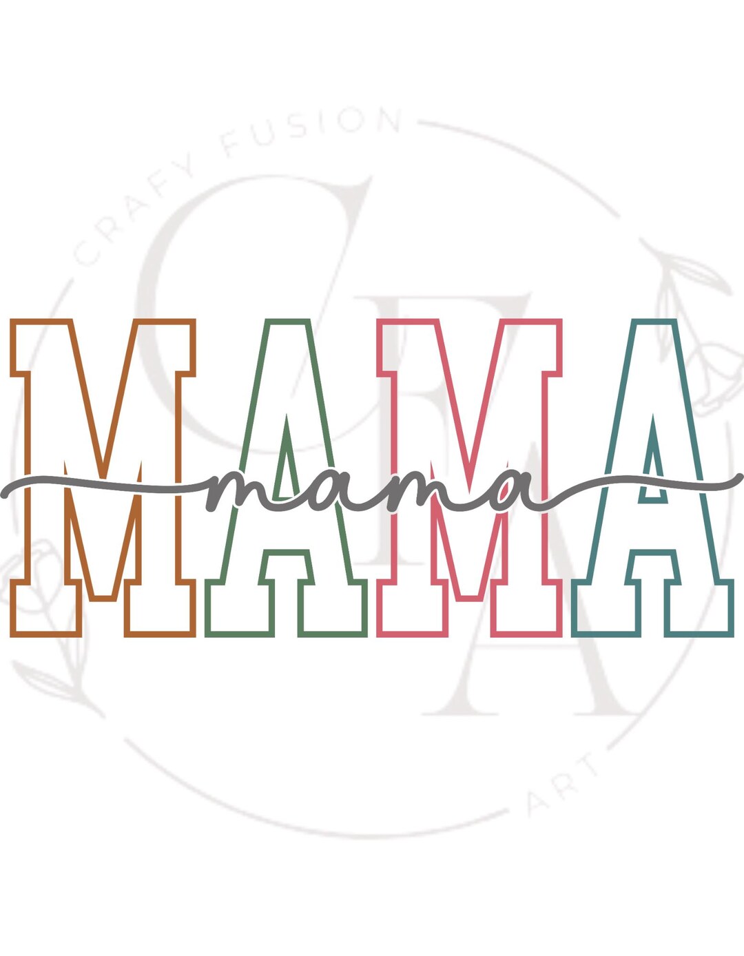 Stylish Mama SVG & PNG, Modern Mama Outline Design With Script Font ...