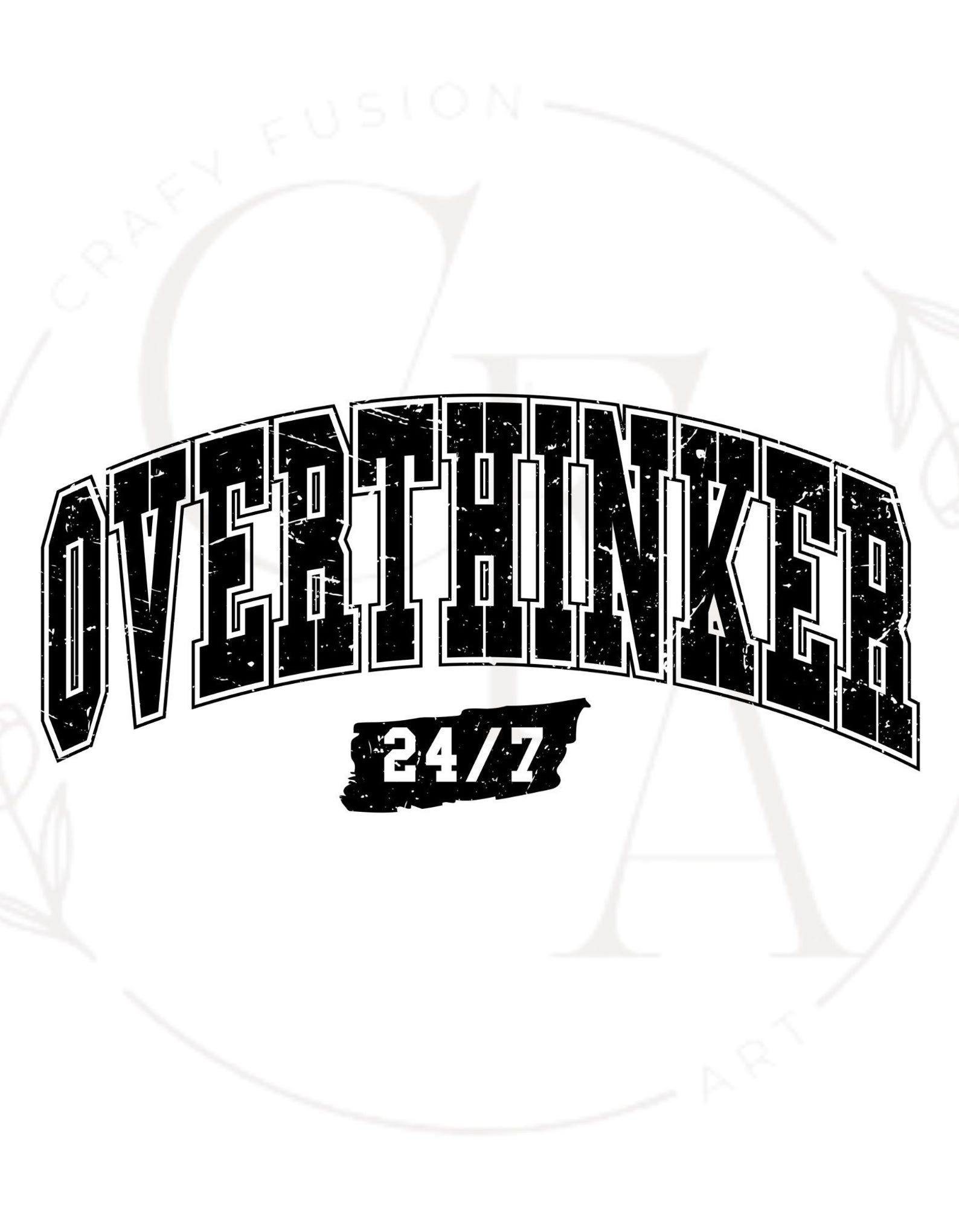 Professional Overthinker SVG PNG, Overthinker 24/7 Png SVG, Anxiety ...