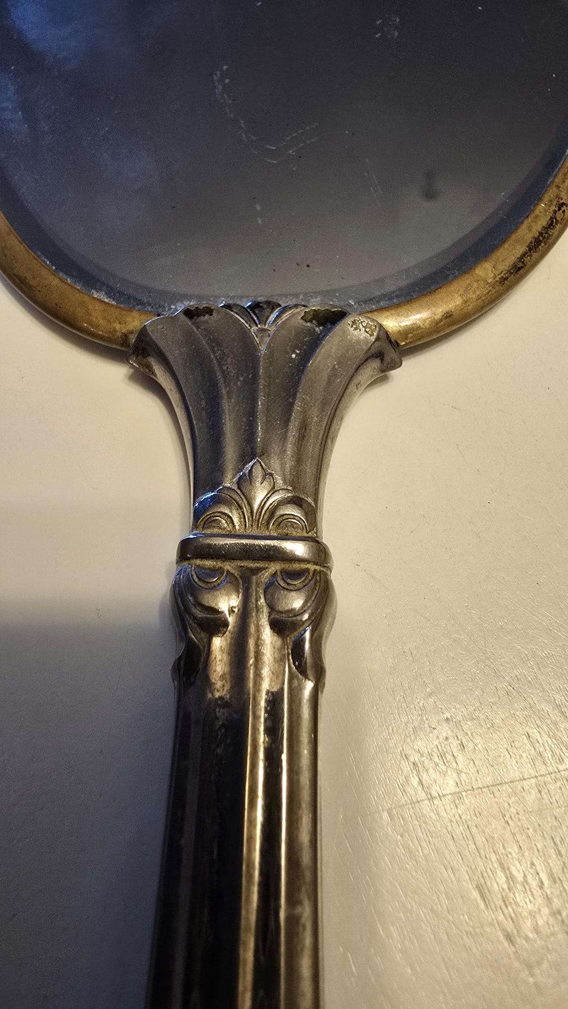 Antique Hand Held Mirror - Etsy
