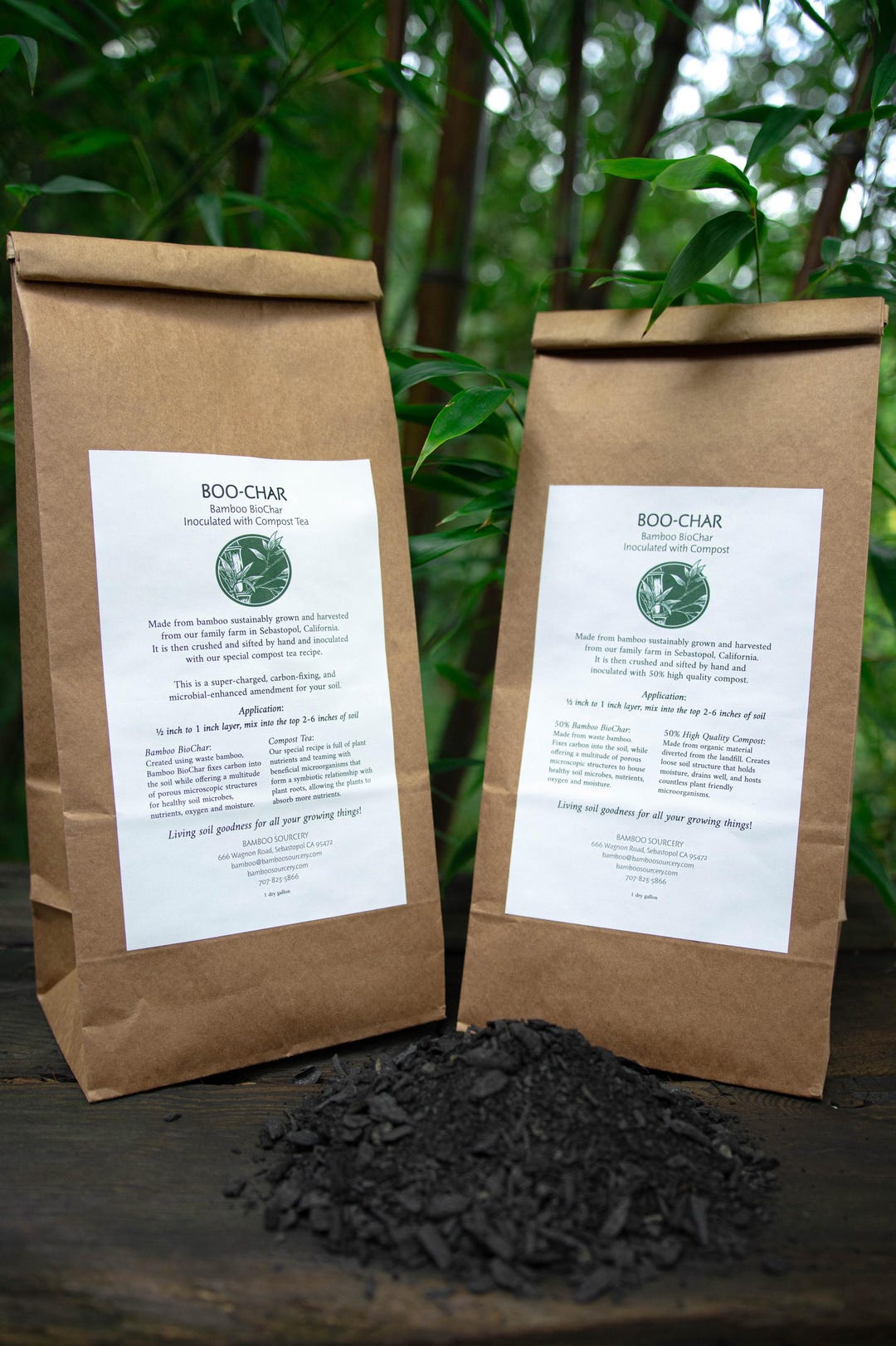 BOO-CHAR, Bamboo Biochar Inoculated W/ Compost, Soil Amendment ...