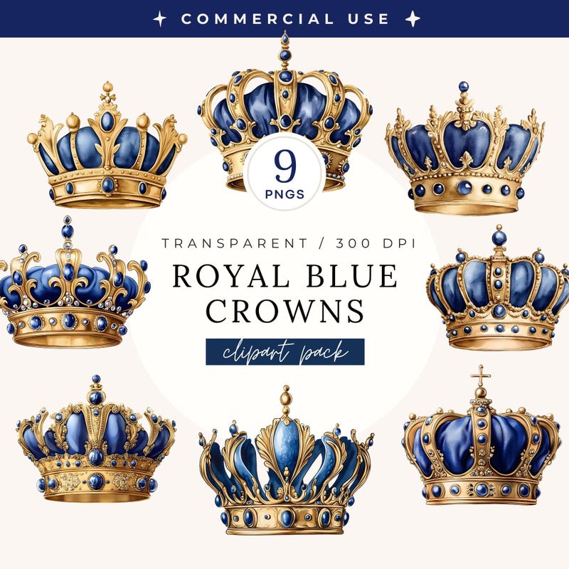 Royal Blue Crown - Etsy