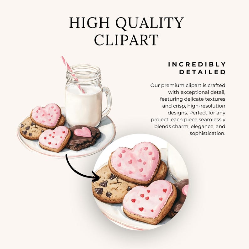 Cookies and Milk Clipart Pack, Watercolor Chocolate Chip Milk PNG, Pink ...