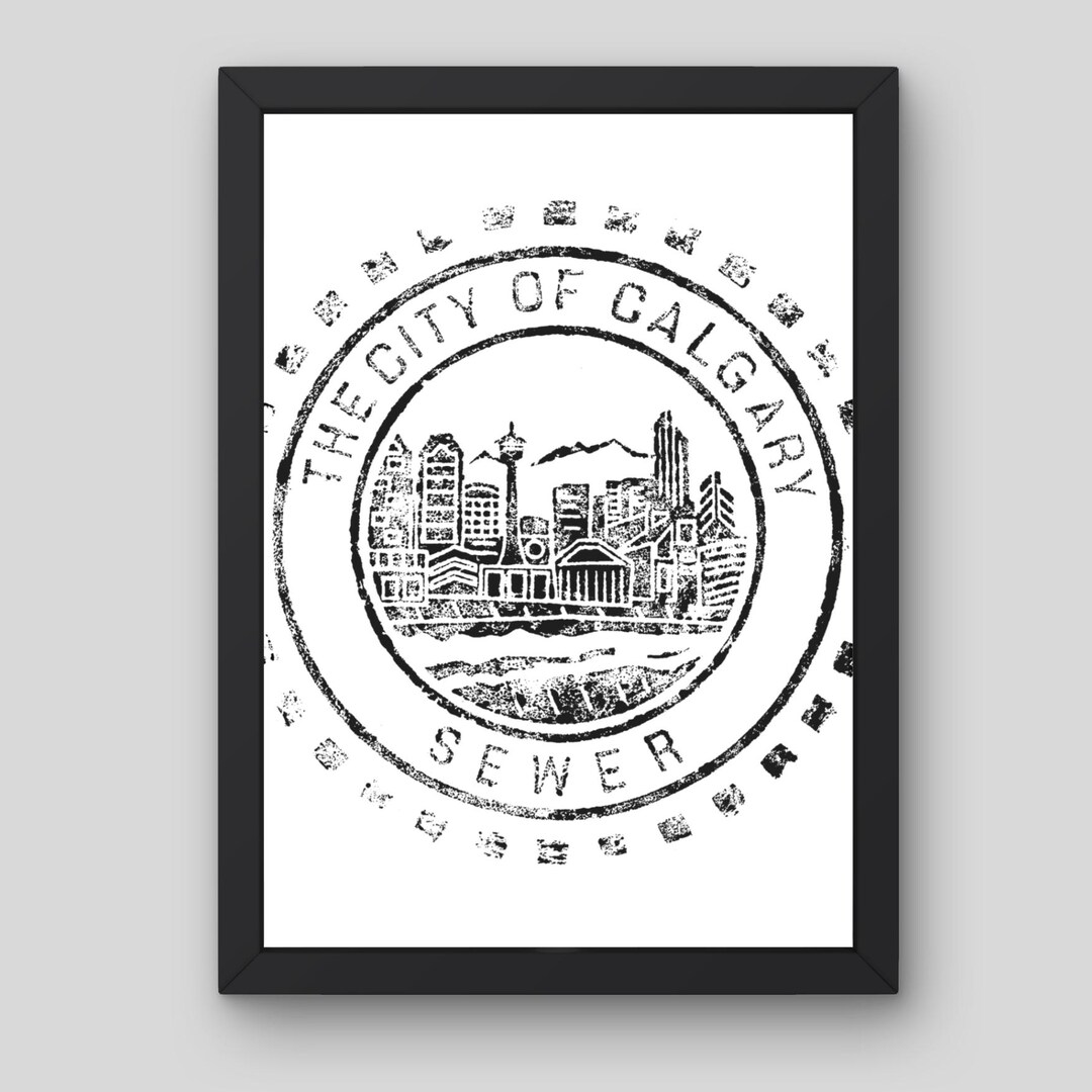 City of Calgary Stamp Poster - Etsy
