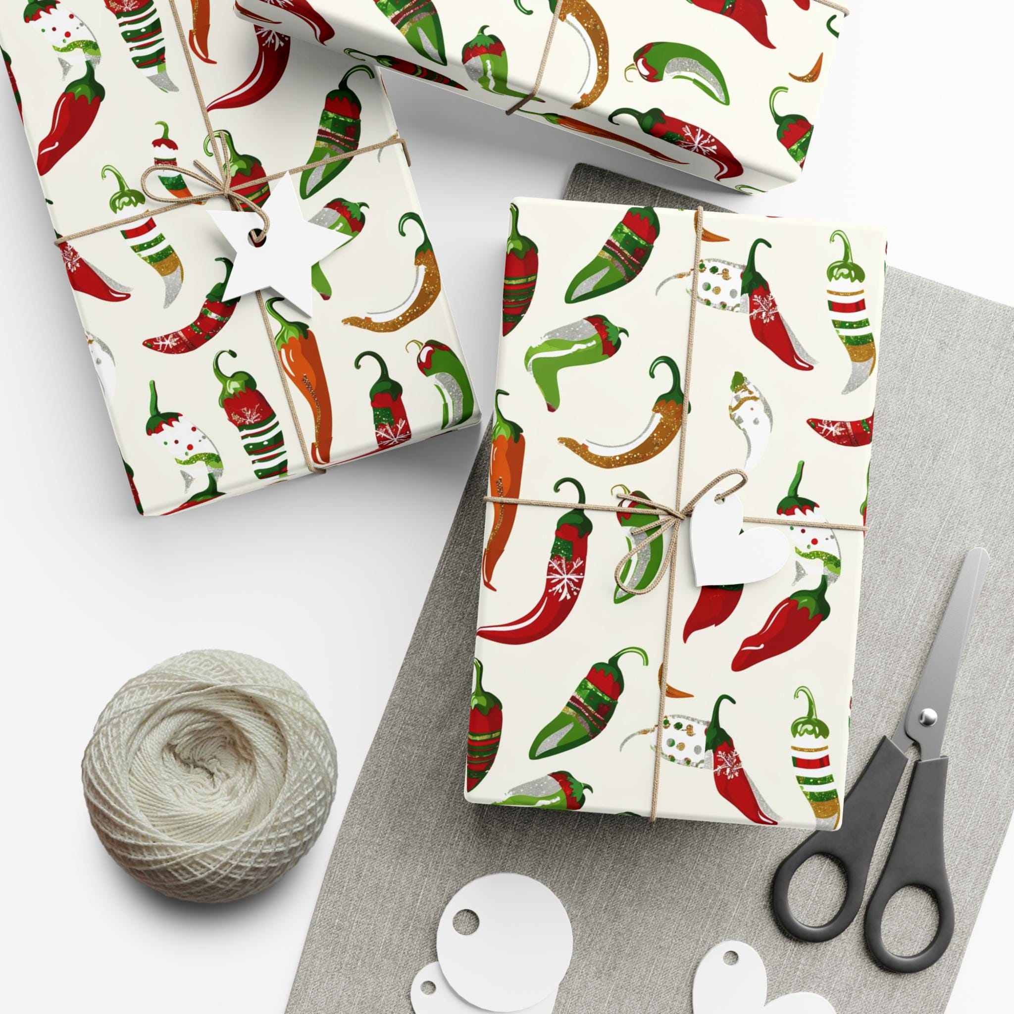 Wrapping Paper, Spice up Your Holidays With Christmas Chili Peppers ...