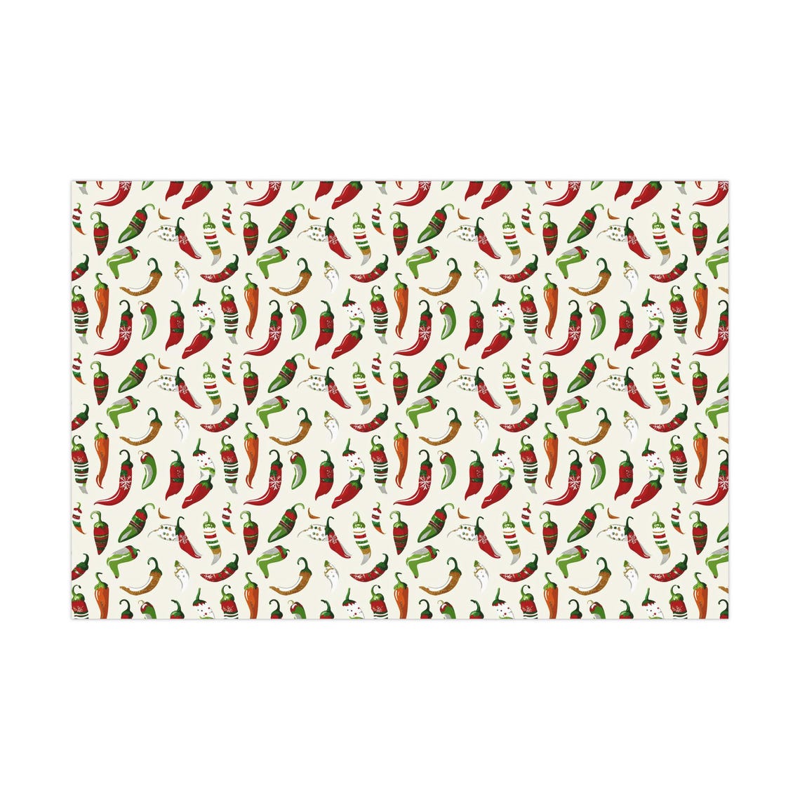 Wrapping Paper, Spice up Your Holidays With Christmas Chili Peppers ...