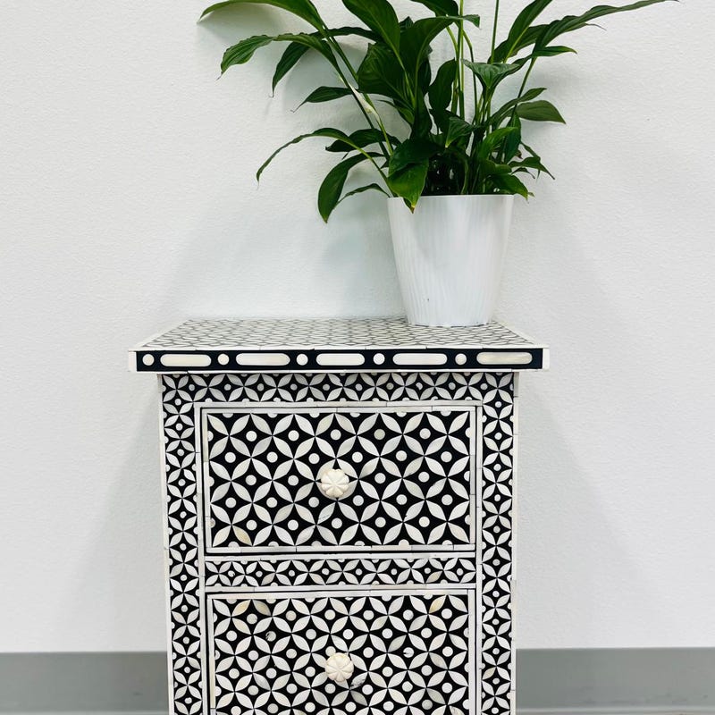 Bone Inlay Nightstand - Etsy