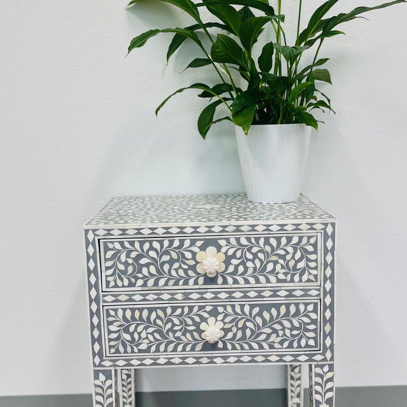 Bone Inlay Nightstand - Etsy