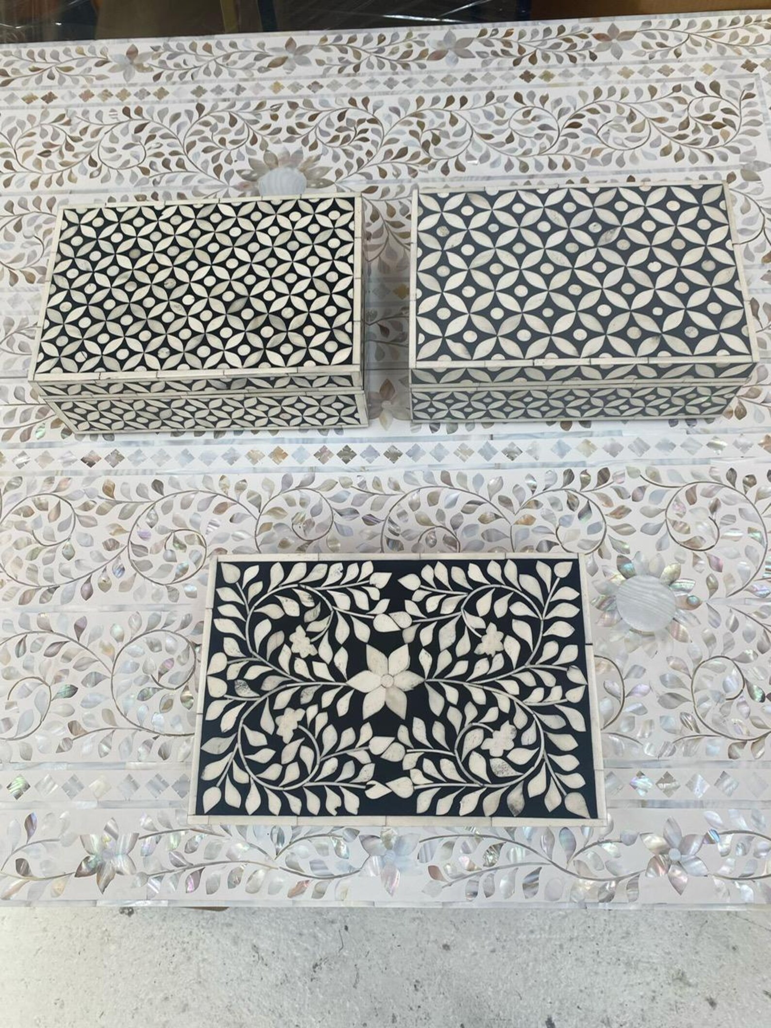 Handmade Bone Inlay Box: Ornamental Keepsake With Geometric Pattern - Etsy