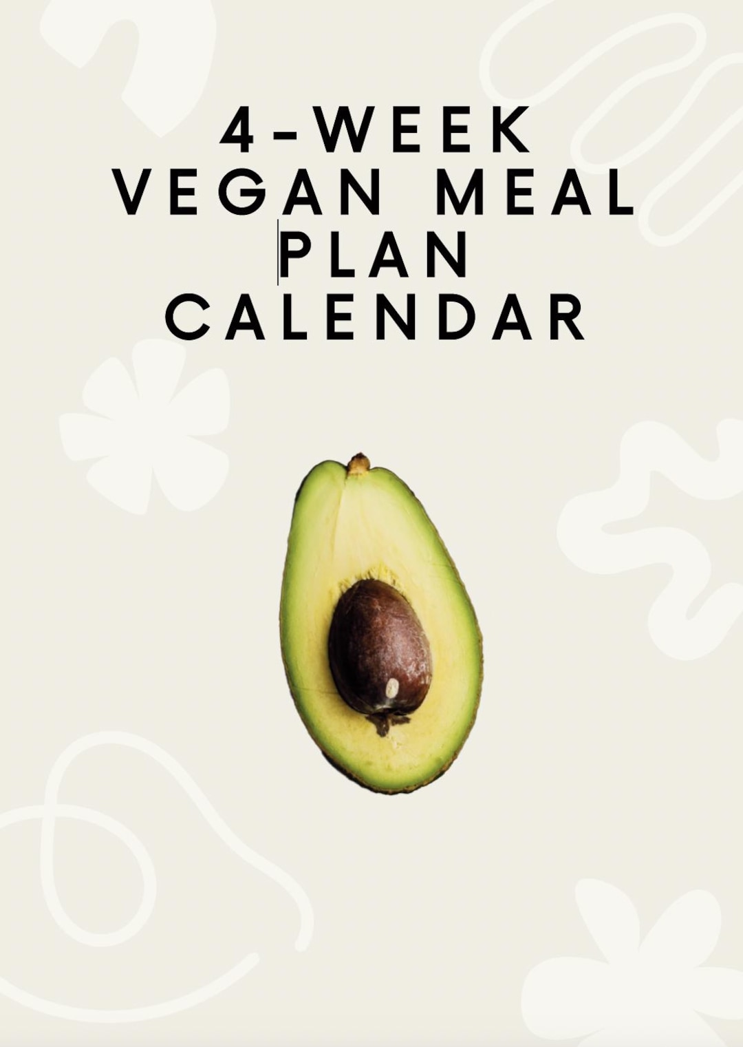 30 Day Vegan Meal Plan Calendar 4-week Plant-based Weekly Planner With ...