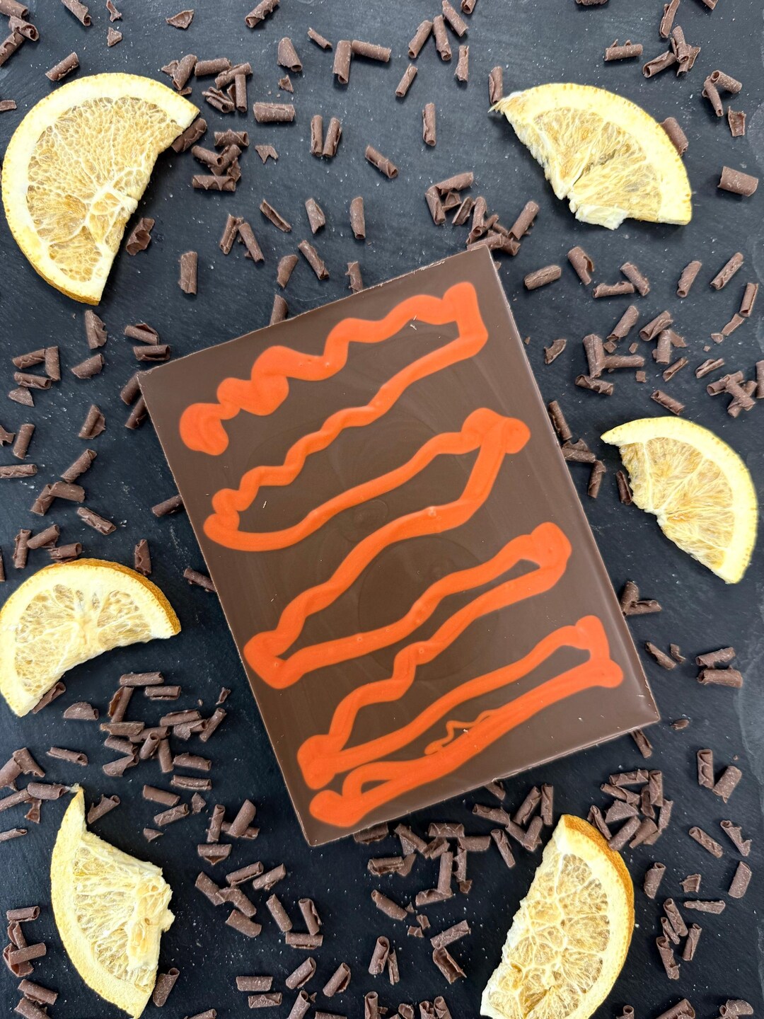Orange Swirl Milk Chocolate Bloc - Etsy