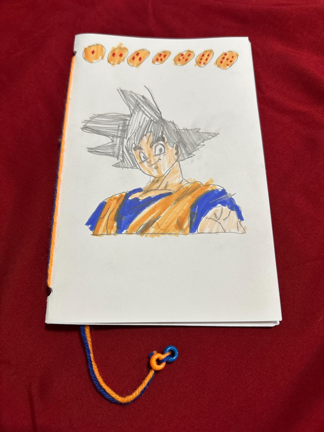 Cute Hand-drawn Goku Notebook for Kids Made by a Kid - Etsy