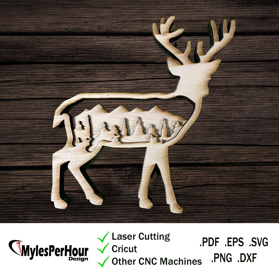 3D Deer - Files for CNC, Laser, Vinyl Machines, and More - Etsy