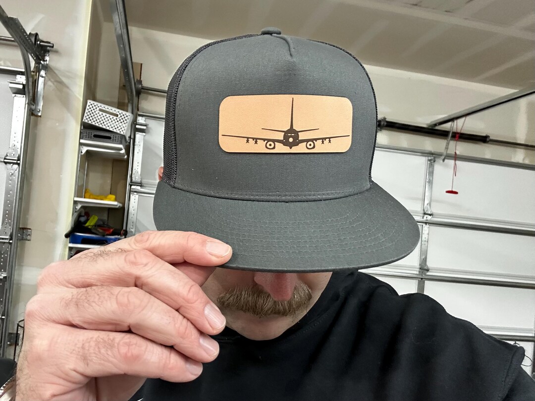 P-8A Poseidon Leather Patch Truck Snap Back Hat - Etsy