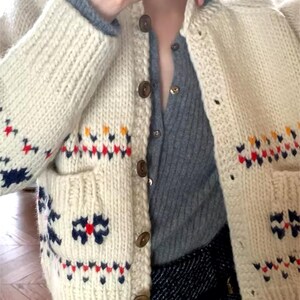 Japanese Gentle Sweater Vintage Style Jacquard Thick Coat Knitted ...