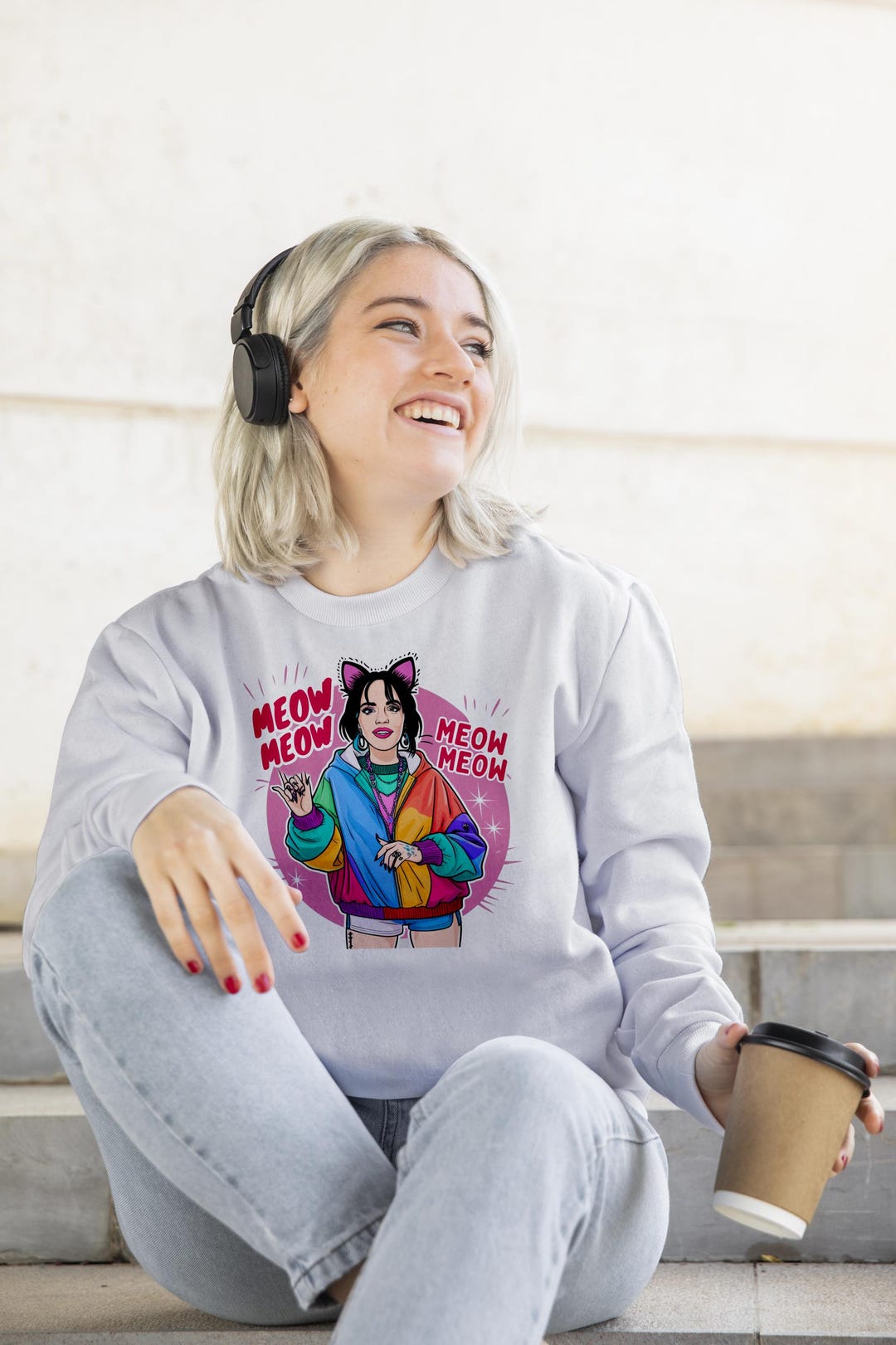 Billie Meow Inspired Sweatshirt, Fan Art Hoodie, Concert Outift ...