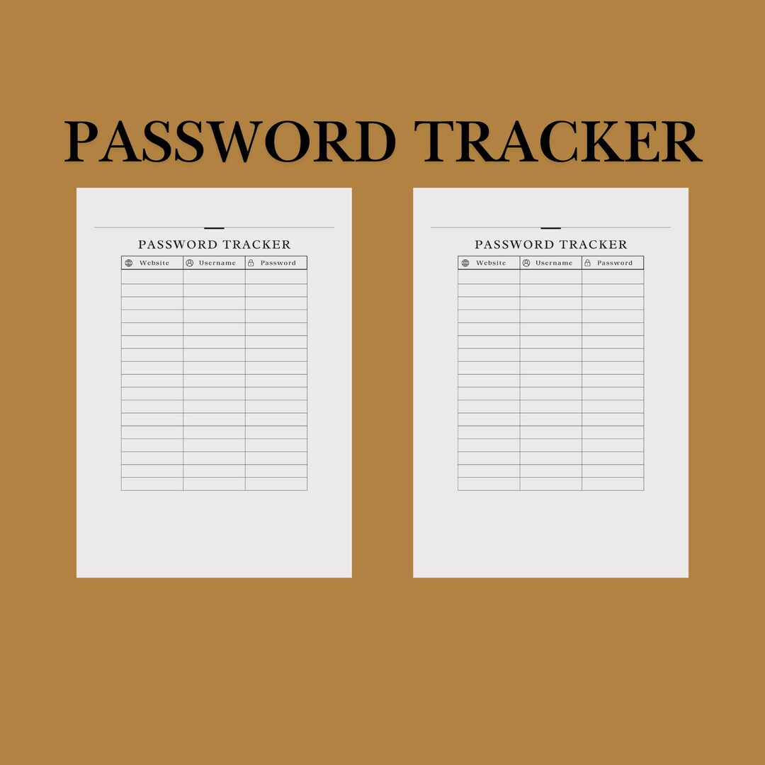 Password Tracker | Digital Organization Made Easy Password Passwords ...