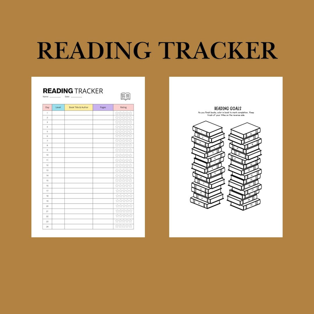 2025 Reading Tracker – Printable Book Journal (PDF, PNG) - Etsy