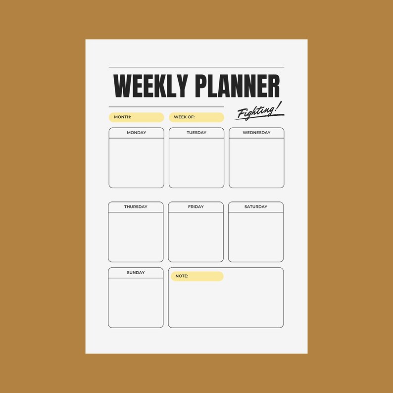 2025 Weekly Planner – Printable Digital Planner (PDF, PNG) - Etsy