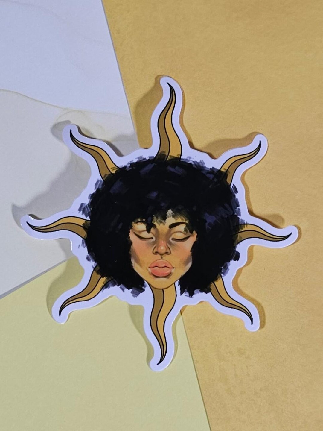 Sun Lady Vinyl Sticker - Etsy