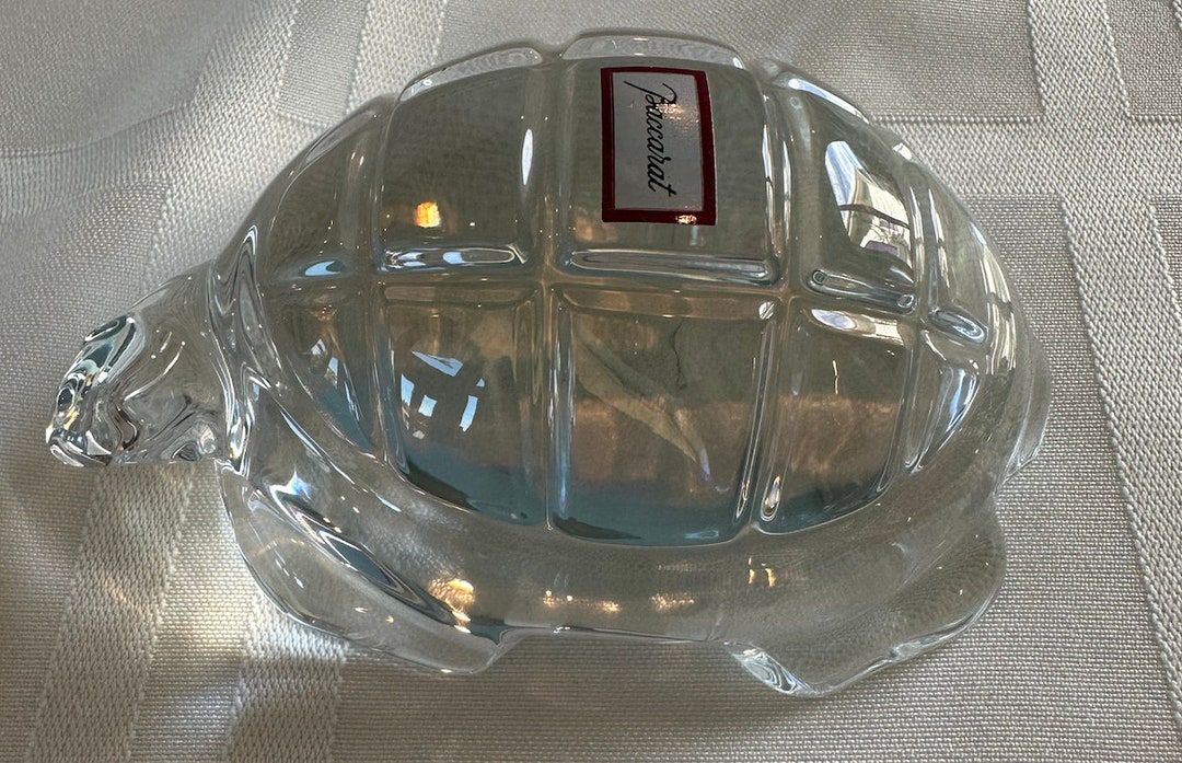 Baccarat Crystal Turtle Retired Measures 4l X 2 7/8w X 1 3/4h Original ...