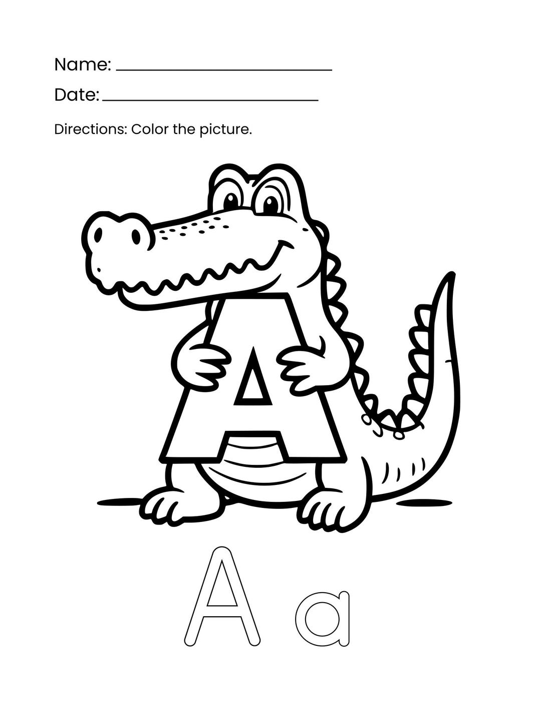 Preschool Alphabet Learning Packet: Letters A to E Bundle - Etsy