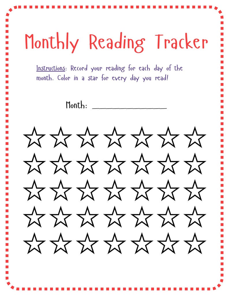Yearly Reading Challenge Tracker Kids Reading Goals & Log Printable - Etsy
