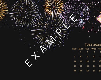 Cute July 2024 Desktop Wallpaper - Etsy Canada