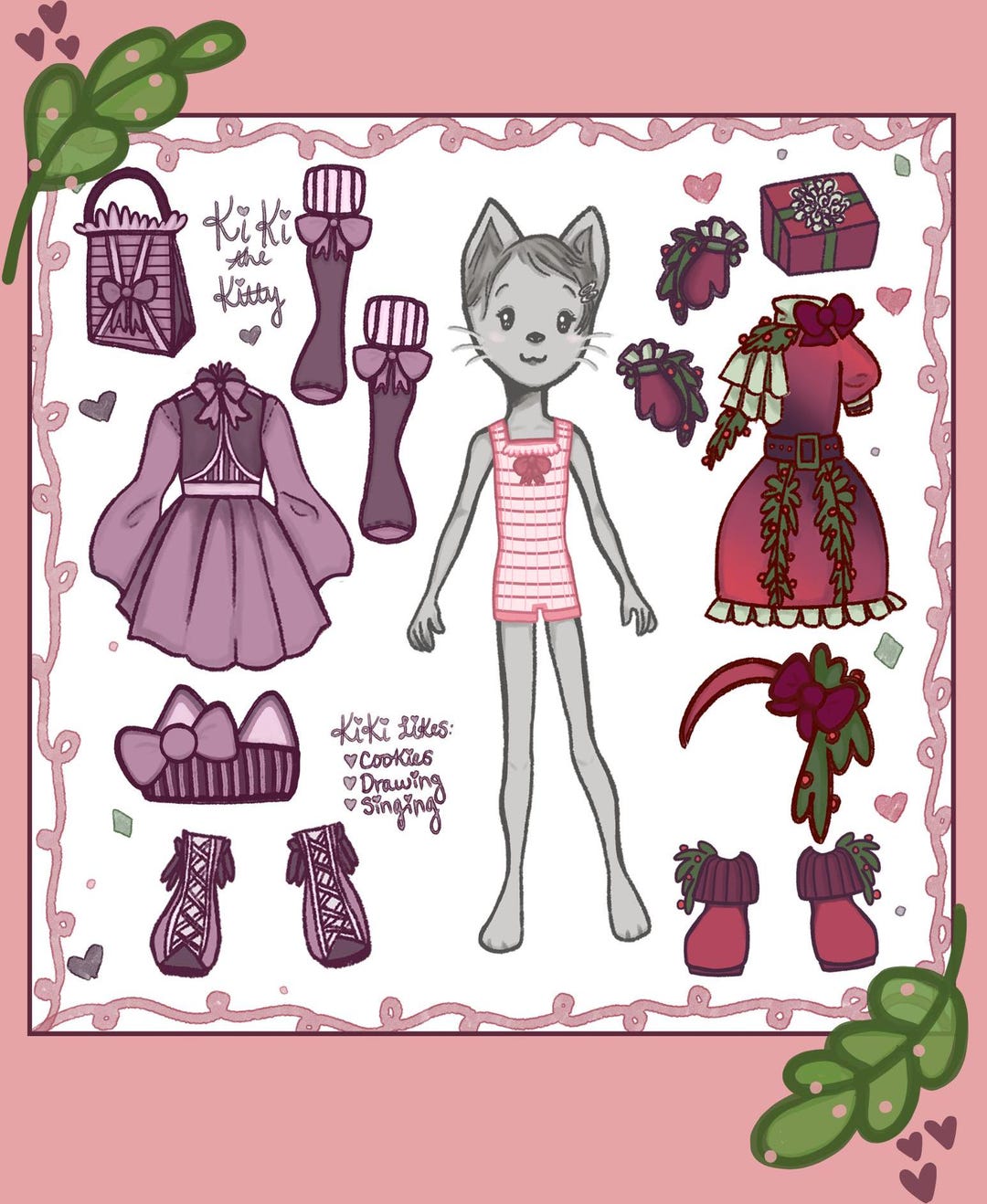Paper Doll Printable Cat Doll Printable Activity Craft Homeschool ...
