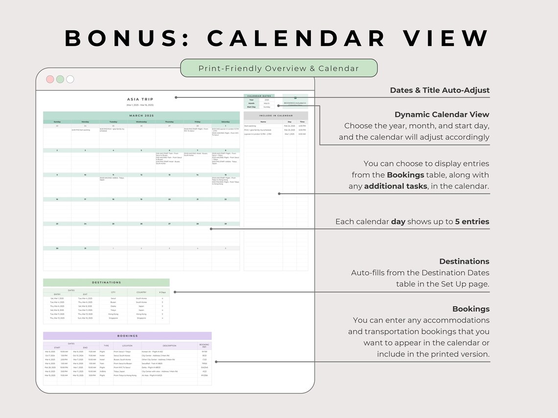 Travel Budget Planner Google Sheets Multicolor Template, Trip Expense ...