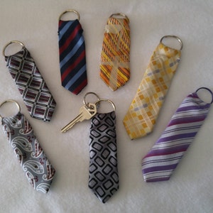 Memory Key Chain Made From Men's Ties - Etsy